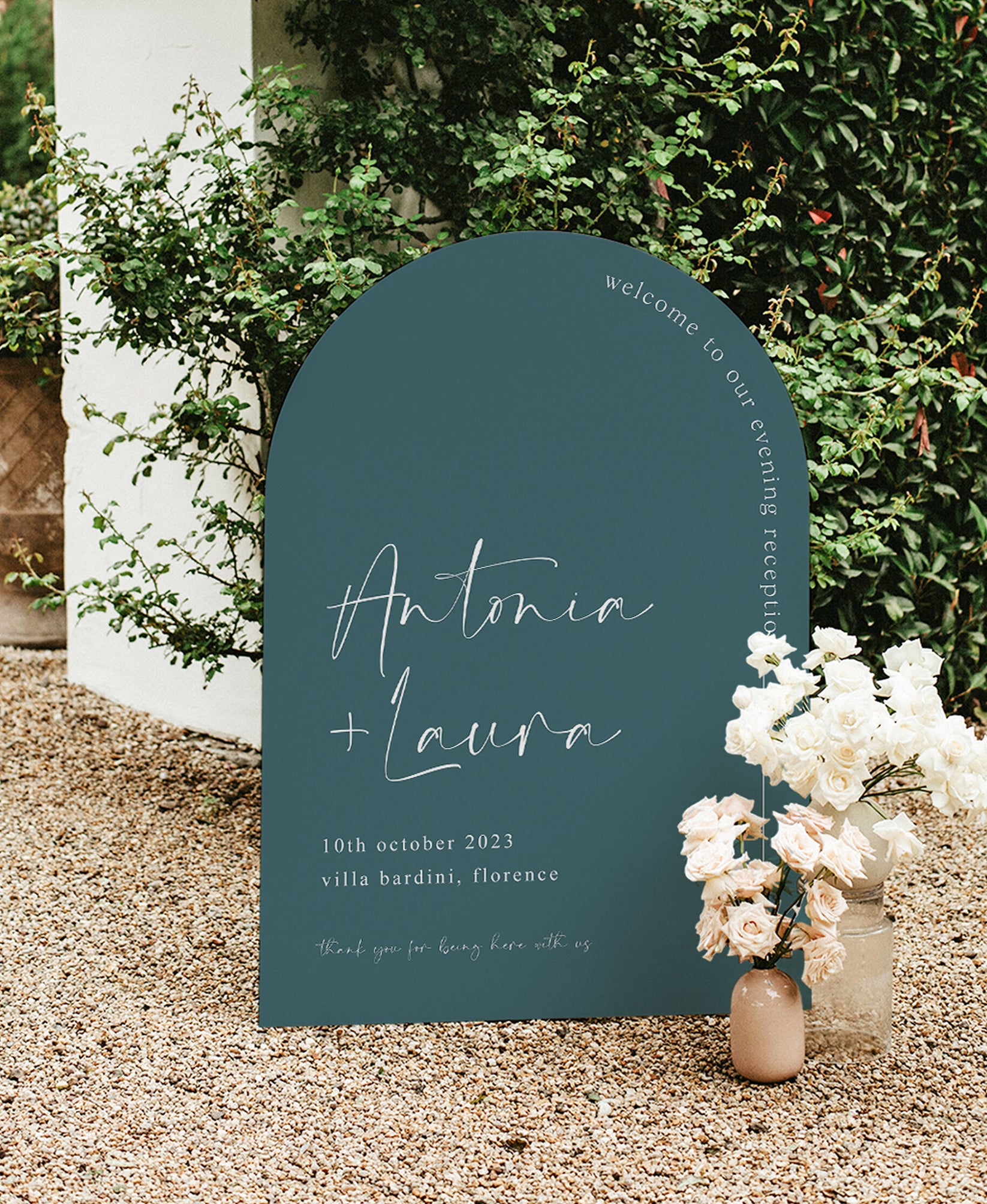 Teal - Wedding Welcome Sign – The Friendly Paper Co.